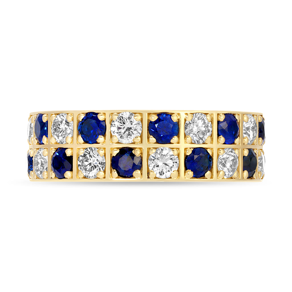 SAPPHIRE PRECIOUS CHECKER ETERNITY RING – FORMER CHILD